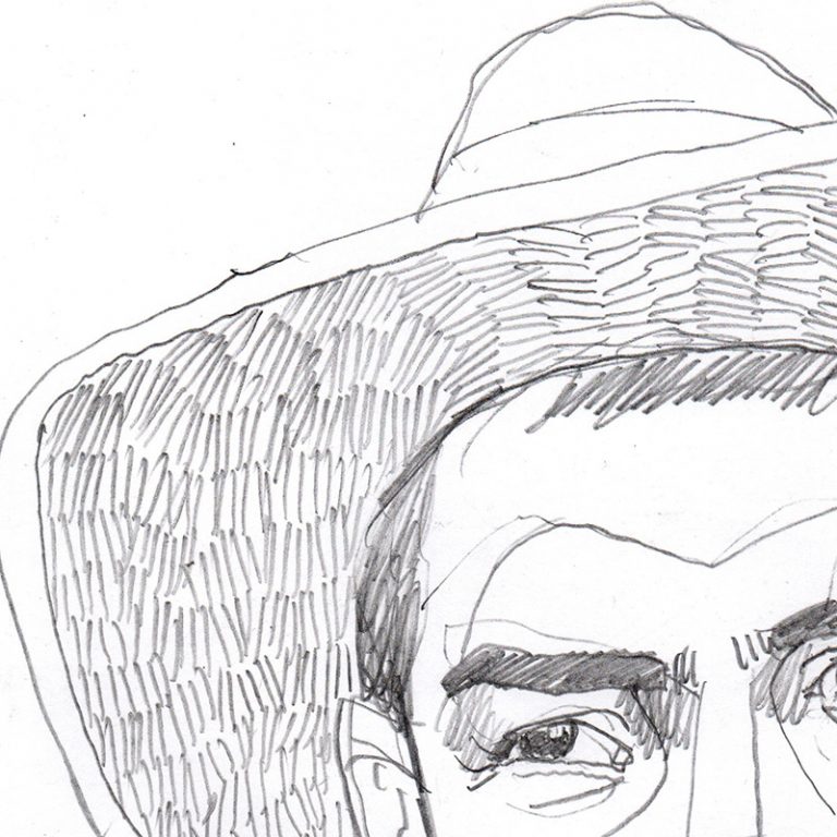 Mexican Worker with Hat – The Art of Douglas Simonson